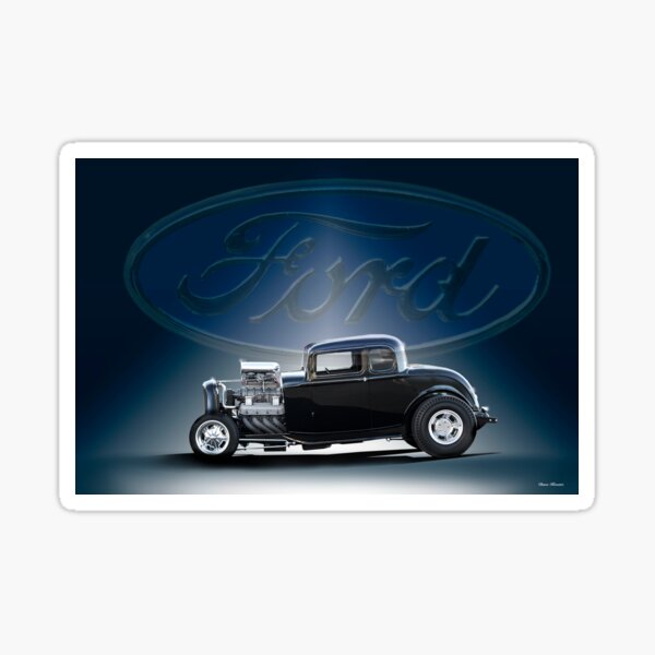 "1932 Ford Five-Window Coupe" Sticker for Sale by DaveKoontz | Redbubble