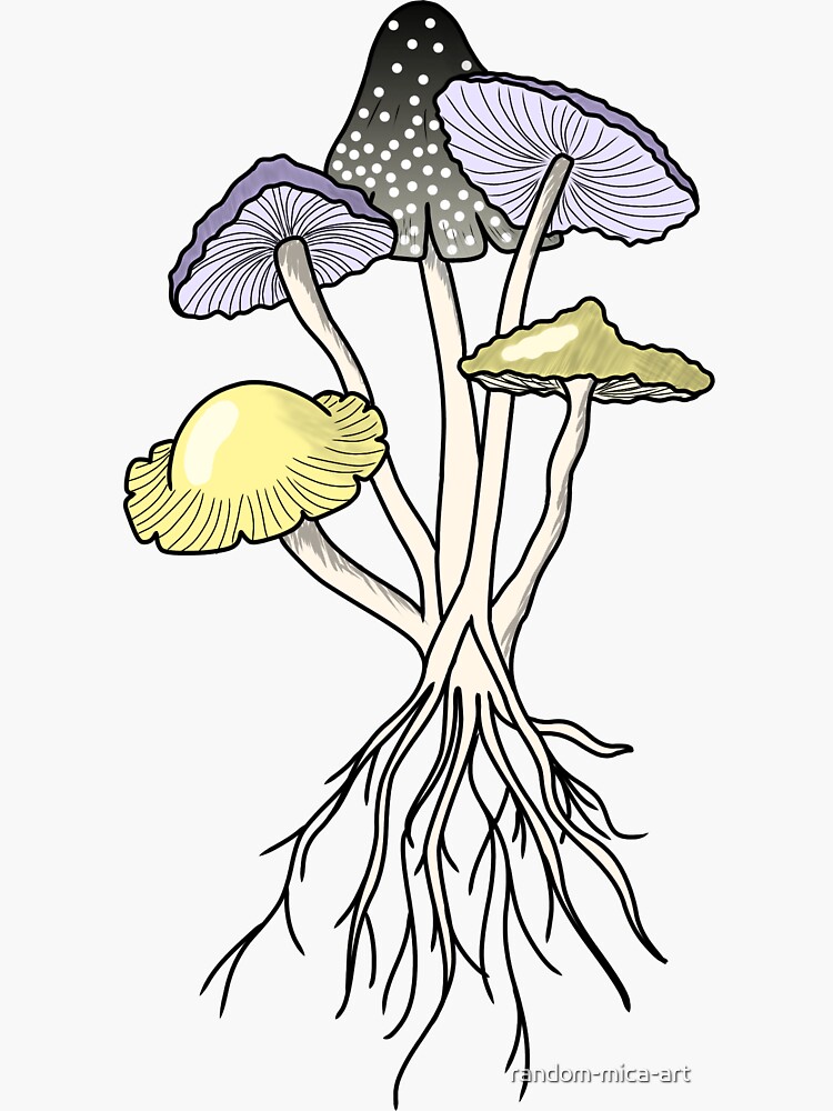 "Subtle non-binary pride mushrooms" Sticker for Sale by random-mica-art ...