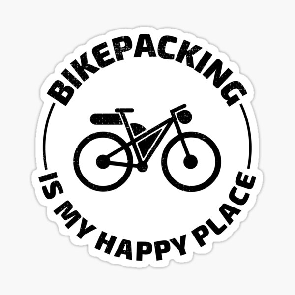 "Bikepacking Cyclists Gravel Bike Bicycle Funny" Sticker for Sale by ...