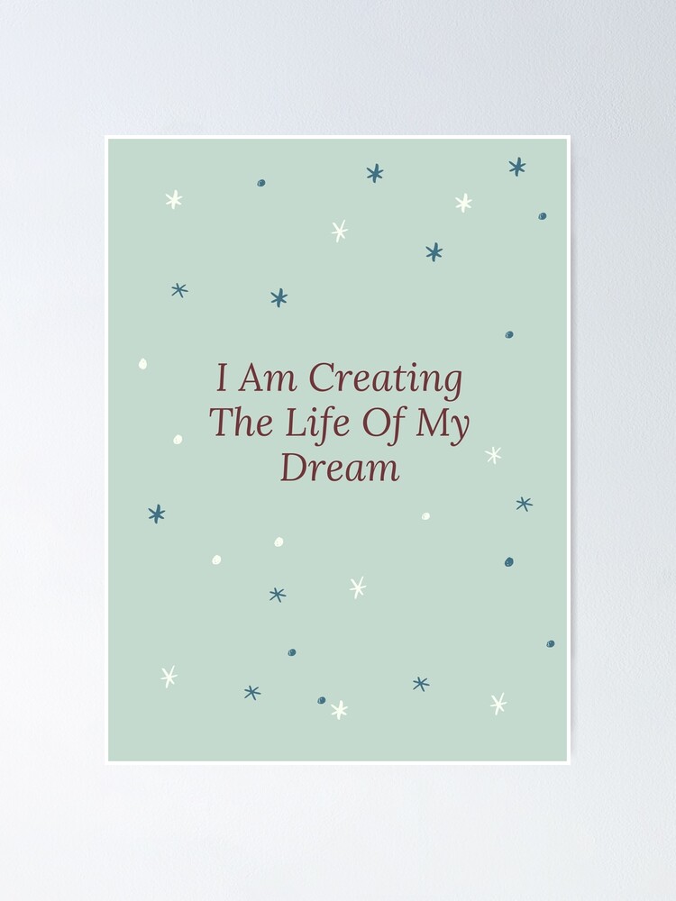 "LOA Manifestation Blue Aesthetic Sticker" Poster by Jivha | Redbubble