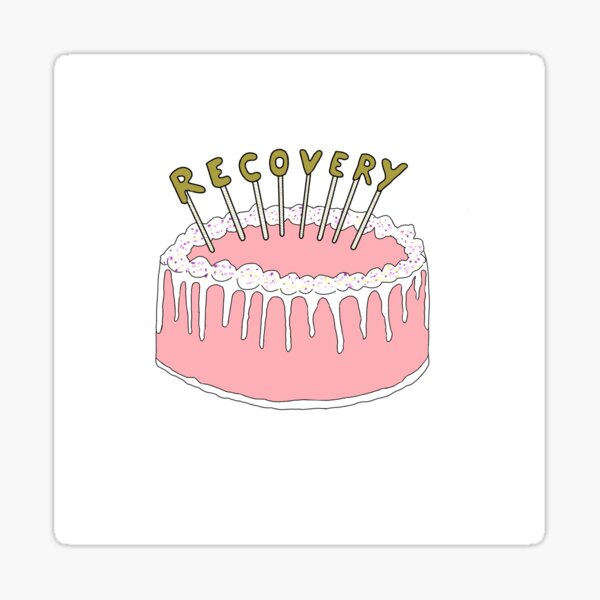 "Eating Disorder Recovery Cake " Sticker for Sale by DaisyMayDart ...