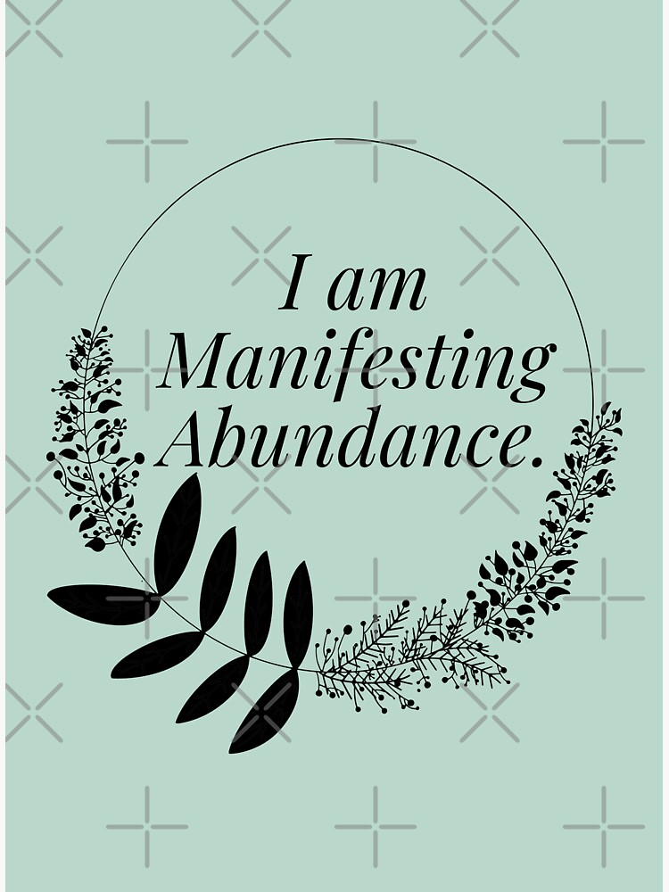 "Manifesting Abundance Blue Aesthetic LOA sticker" Sticker for Sale by ...