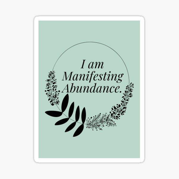 "Manifesting Abundance Blue Aesthetic LOA sticker" Sticker for Sale by ...