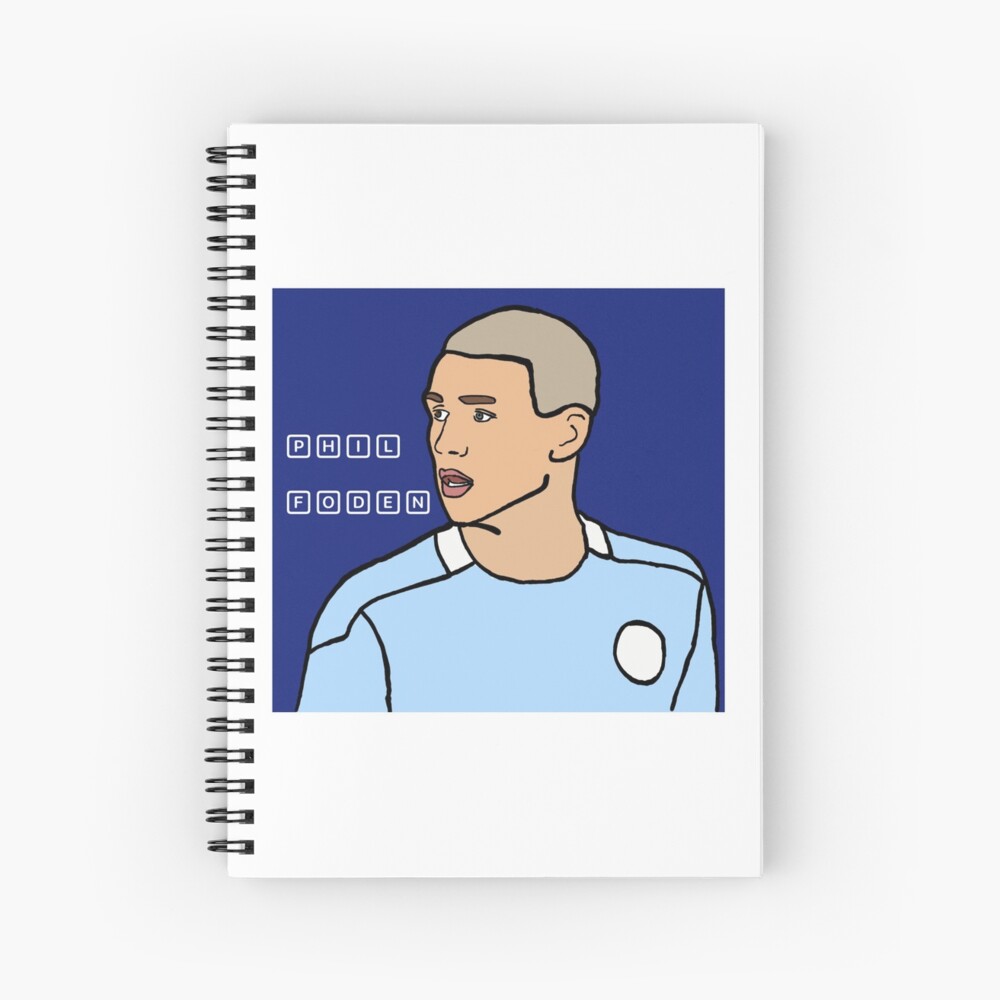 "Phil Foden cartoon" Spiral Notebook by maneskiniscool | Redbubble
