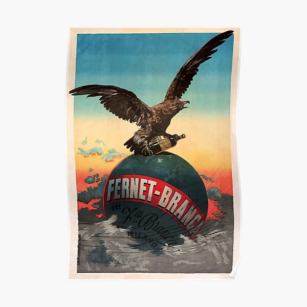 Art & Collectibles Digital Prints Drink Vintage Poster Fernet Branca ...