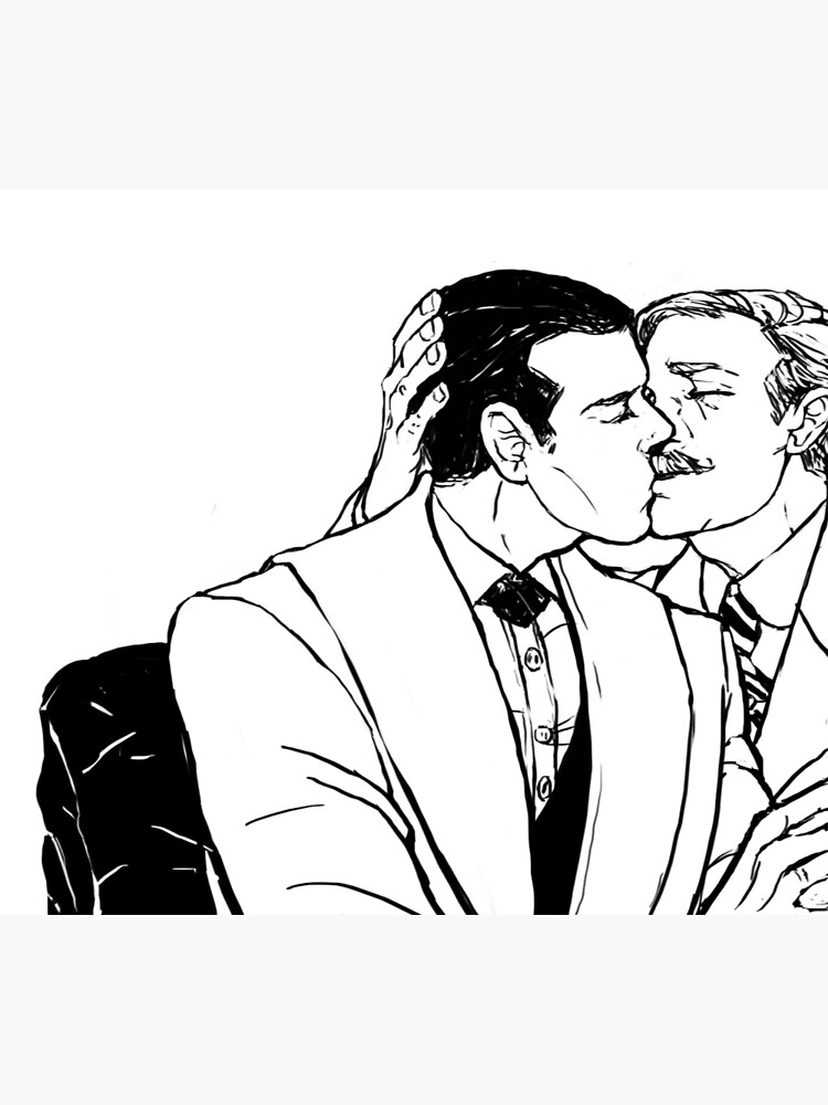 "Victorian Johnlock Kiss" Art Print for Sale by meetingYmaker | Redbubble