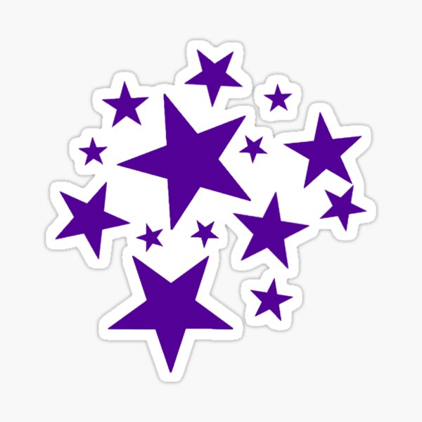 "Purple Stars" Sticker by madisonsummey | Redbubble