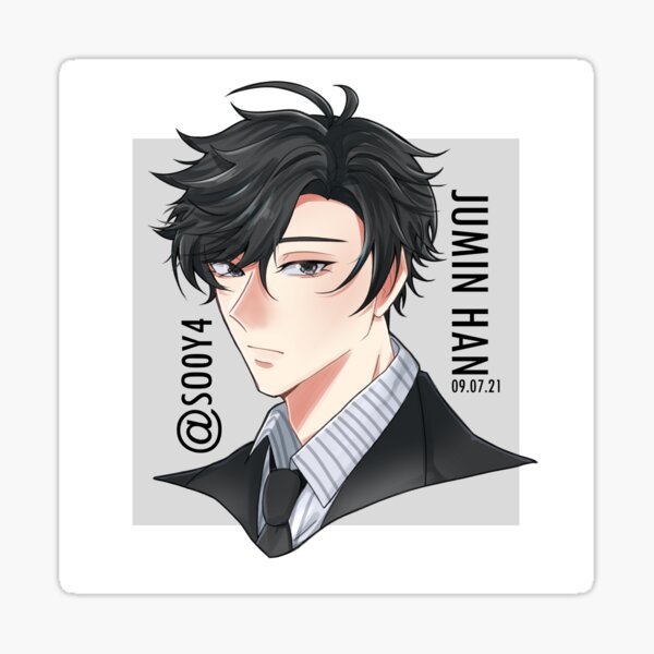 "[MYSTIC MESSENGER] Jumin Han" Sticker for Sale by vandalquack | Redbubble
