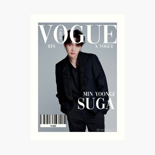 "BTS Suga Magazine Cover" Art Print by vaniaalarconh | Redbubble