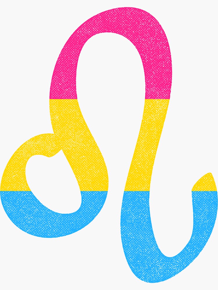 Pansexual Leo Pride Flag Zodiac Sign Sticker For Sale By Valador