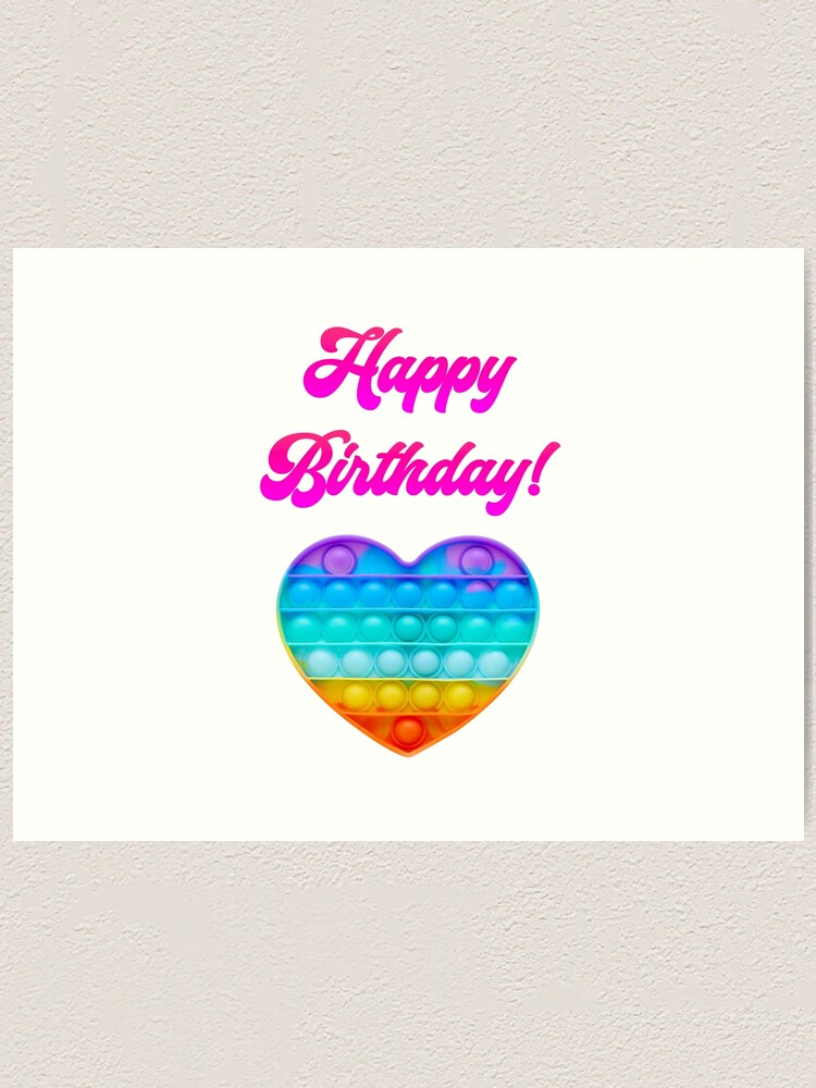 "Happy Birthday Fidget Pop-it" Art Print for Sale by T-shirt-Designs ...