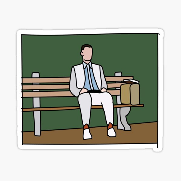 "Forrest Gump" Sticker for Sale by Avery Brown Design | Redbubble