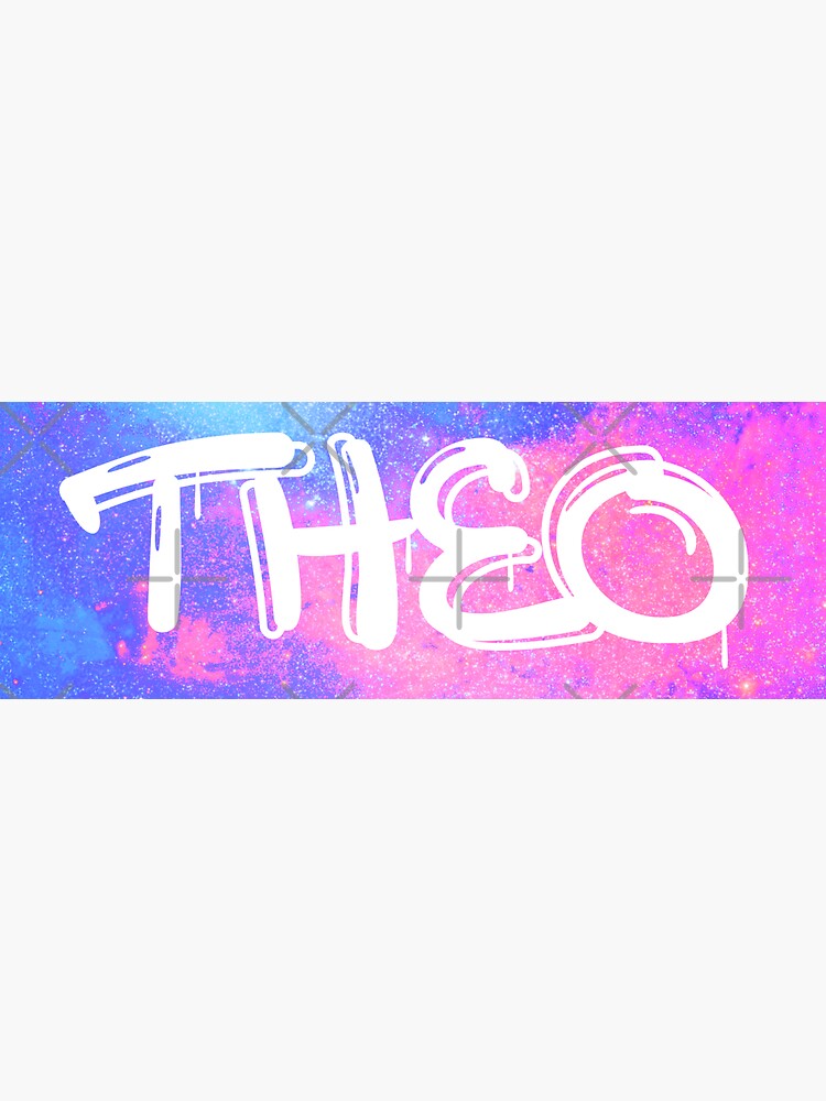 Pegatina «Theo nombre regalo presente idea galaxia» de EverSmile ...