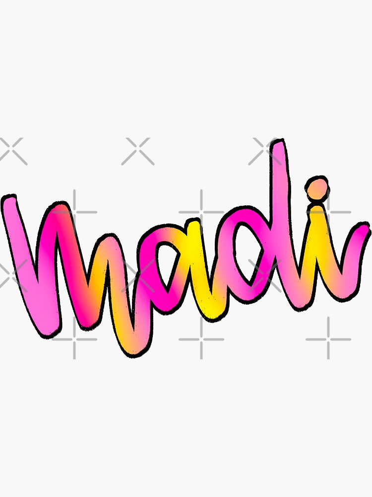 "Madi Calligraphy" Sticker for Sale by madisonsummey | Redbubble