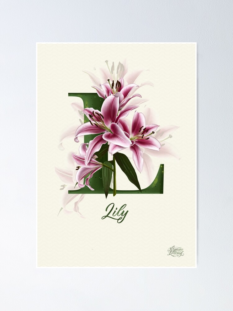 "The letter L. Lily. Flower alphabet." Poster for Sale by ...