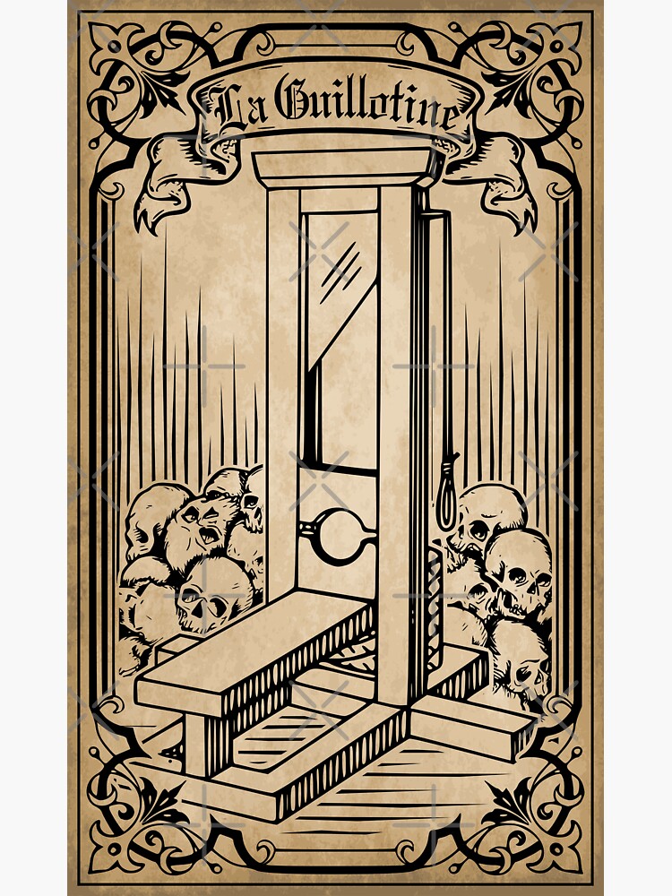 "Guillotine" Sticker for Sale by RavenWake | Redbubble
