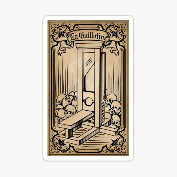 "Guillotine" Sticker for Sale by RavenWake | Redbubble