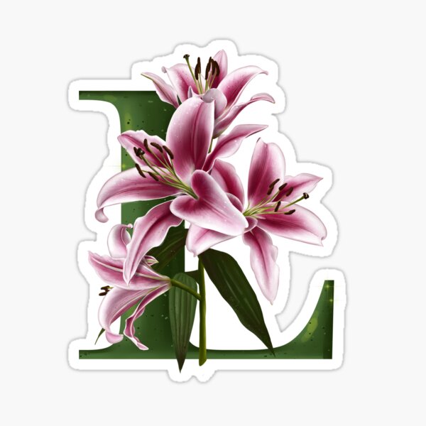 "The letter L. Lily. Flower alphabet." Sticker for Sale by ...