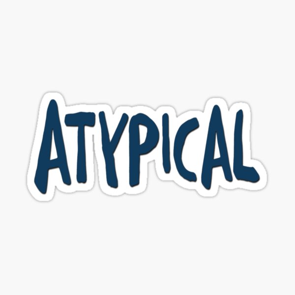 "Atypical logo blue" Sticker by annypozzi | Redbubble