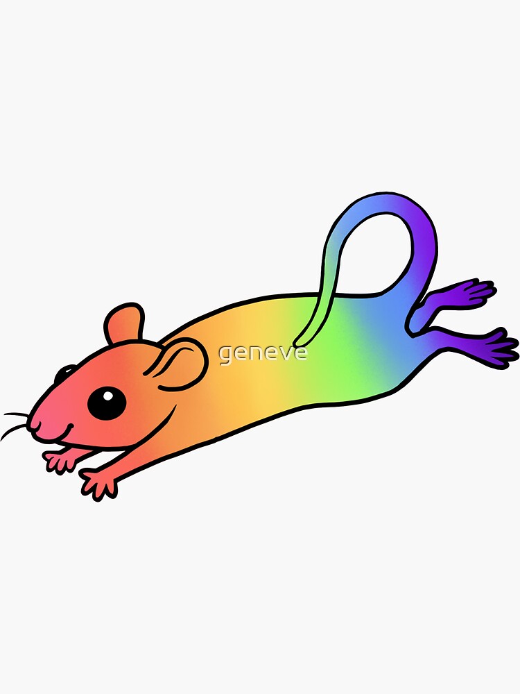 "Rainbow Rat" Sticker by geneve | Redbubble