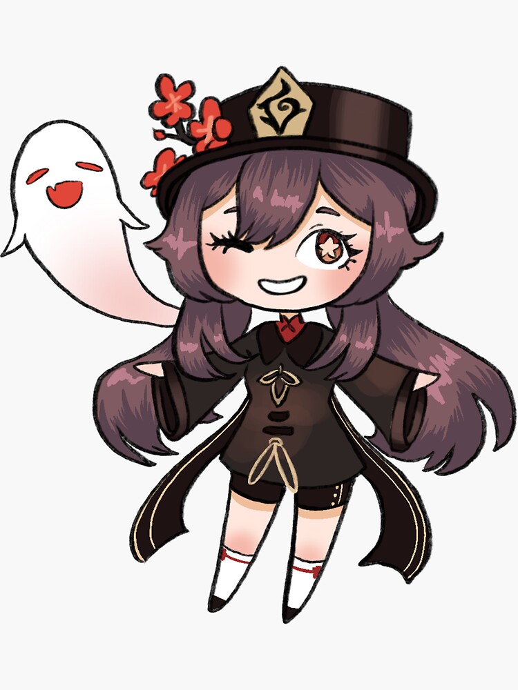 "Hu Tao Chibi" Sticker for Sale by rycina | Redbubble