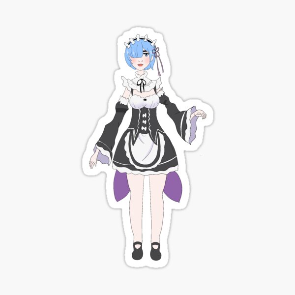 "Rem from ReZero" Sticker for Sale by FaiZahra | Redbubble