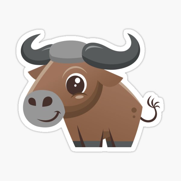 "Cute ox" Sticker for Sale by CalvinMade | Redbubble