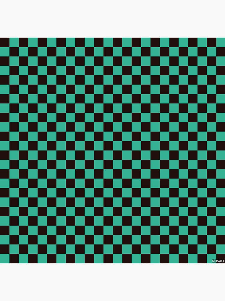 "Tanjiro's clothing pattern from Demon Slayer" Sticker by Rosali-tienda ...