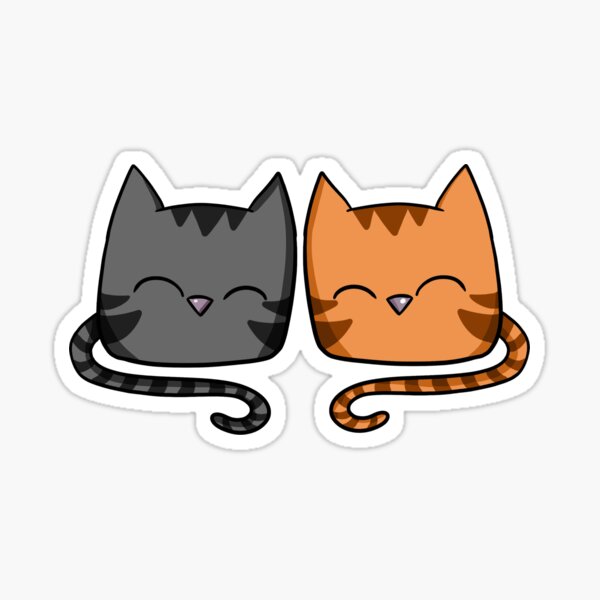 "Best Friend Cat Blobs" Sticker for Sale by Just-Cline | Redbubble
