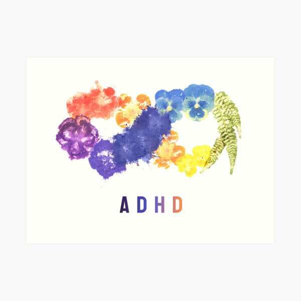 "Neurodiversity Infinity Symbol + ADHD " Art Print for Sale by ...
