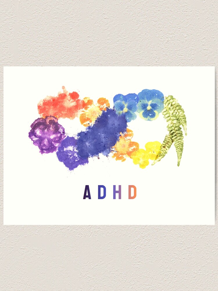 "Neurodiversity Infinity Symbol + ADHD " Art Print for Sale by ...