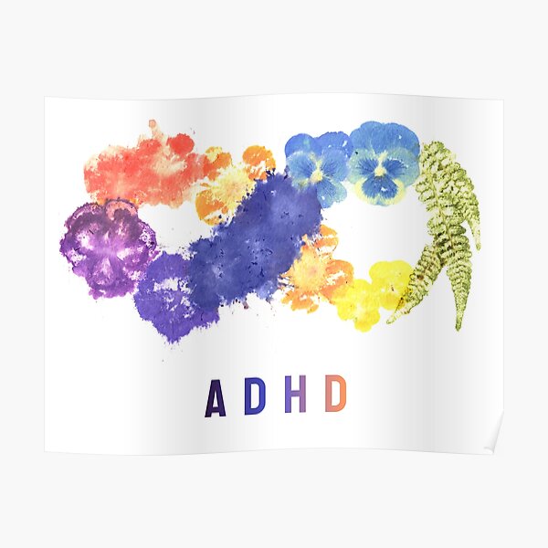 "Neurodiversity Infinity Symbol + ADHD " Poster for Sale by ...