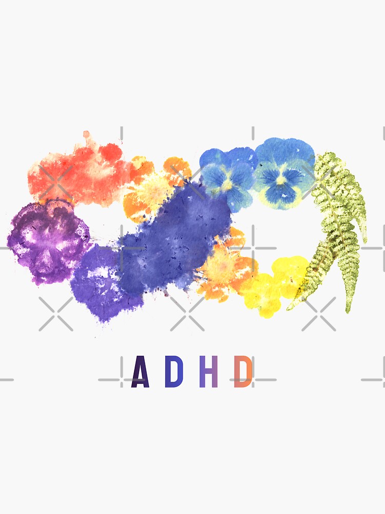 "Neurodiversity Infinity Symbol + ADHD " Sticker for Sale by ...