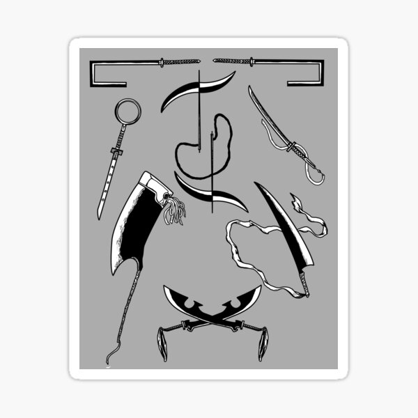 "Bleach Sword Art" Sticker for Sale by 13Circles | Redbubble