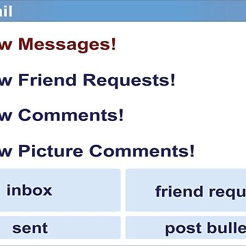 "Myspace - New Messages" Sticker for Sale by rikka3 | Redbubble