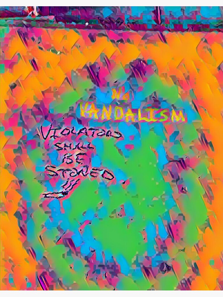 "Vandalism (version 3)" Sticker for Sale by MiniTrashQueen | Redbubble