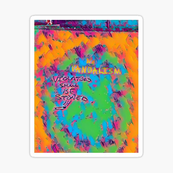 "Vandalism (version 3)" Sticker for Sale by MiniTrashQueen | Redbubble