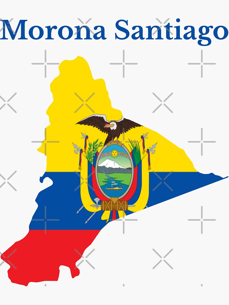 Pegatina «Diseño de Mapa de la Provincia de Morona Santiago, Ecuador ...