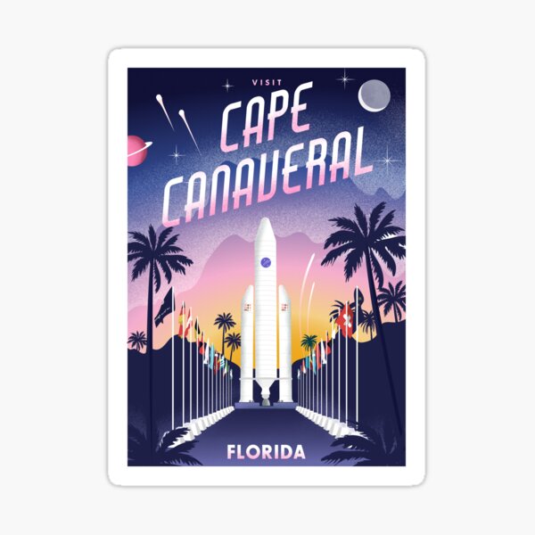 "Visit Cape Canaveral Florida " Sticker by millijane | Redbubble