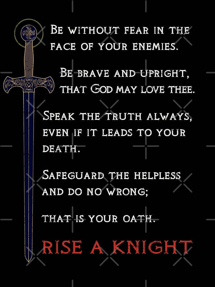"KINGDOM OF HEAVEN, RISE A KNIGHT OATH" Poster for Sale by Madjack66 ...