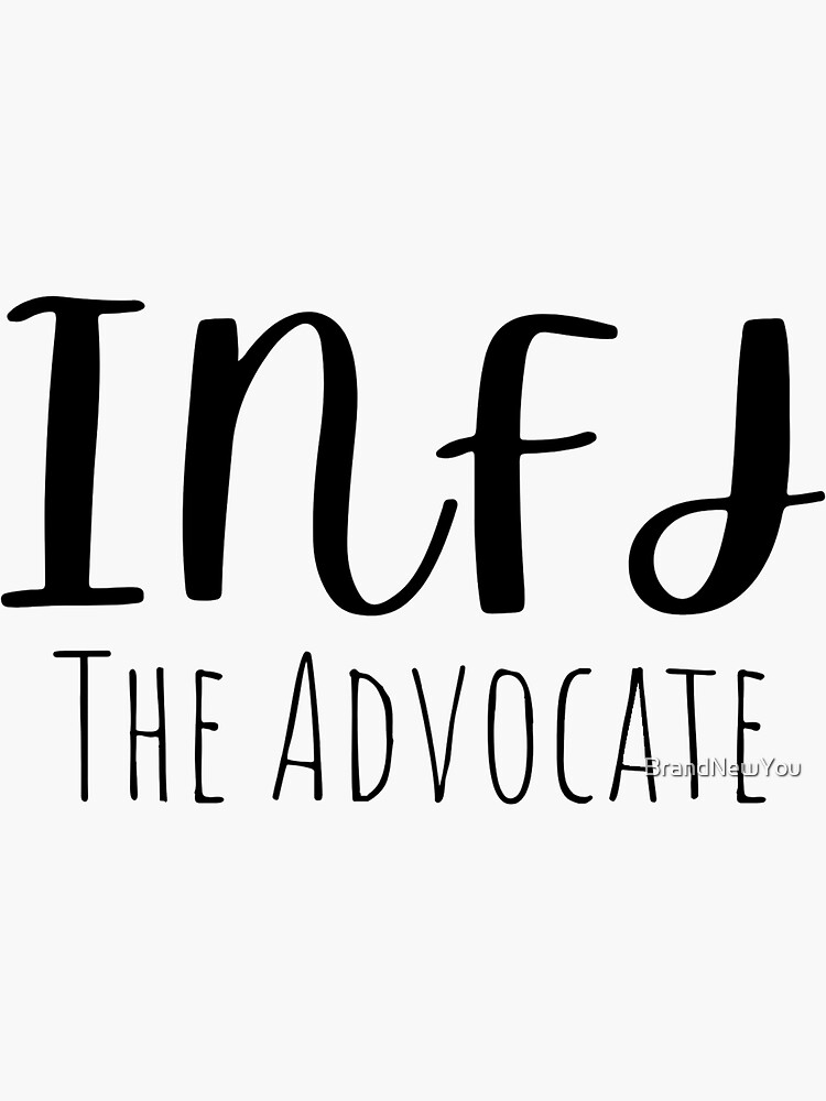 "INFJ The Advocate Myers Briggs Personality Type" Sticker for Sale by ...