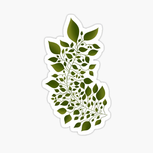 "Greenery Strand" Sticker by escape-pod-art | Redbubble