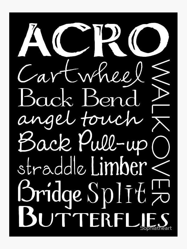 "Acro design 2" Sticker by Sophiatheart | Redbubble