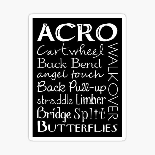 "Acro design 2" Sticker by Sophiatheart | Redbubble