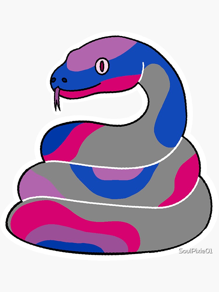 "Bisexual Pride Snake" Sticker for Sale by SoulPixie01 | Redbubble
