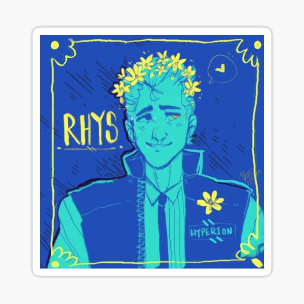 "Rhys + Flowers" Sticker for Sale by peachsnakes | Redbubble