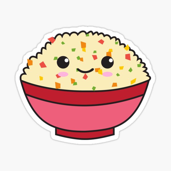 "Party Fried Rice" Sticker for Sale by PurpleCrocs | Redbubble