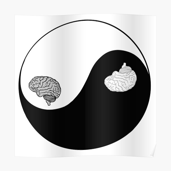 "Brain Yin Yang " Poster for Sale by Kim-Chi-Arts | Redbubble