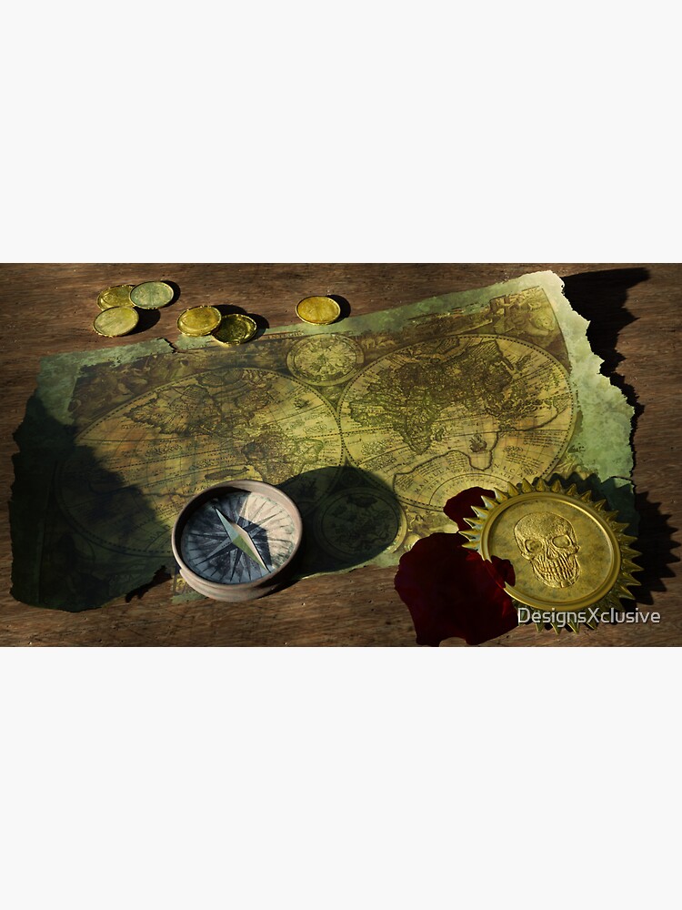 "Treasure map - treasure map" Sticker for Sale by DesignsXclusive ...