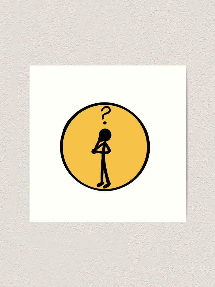 "Clueless stick figure" Art Print for Sale by Artsruthi | Redbubble